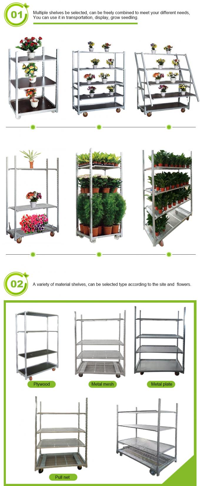 Dutch Plant And Flower Display Cart Greenhouse Nursery Transport Trolleys