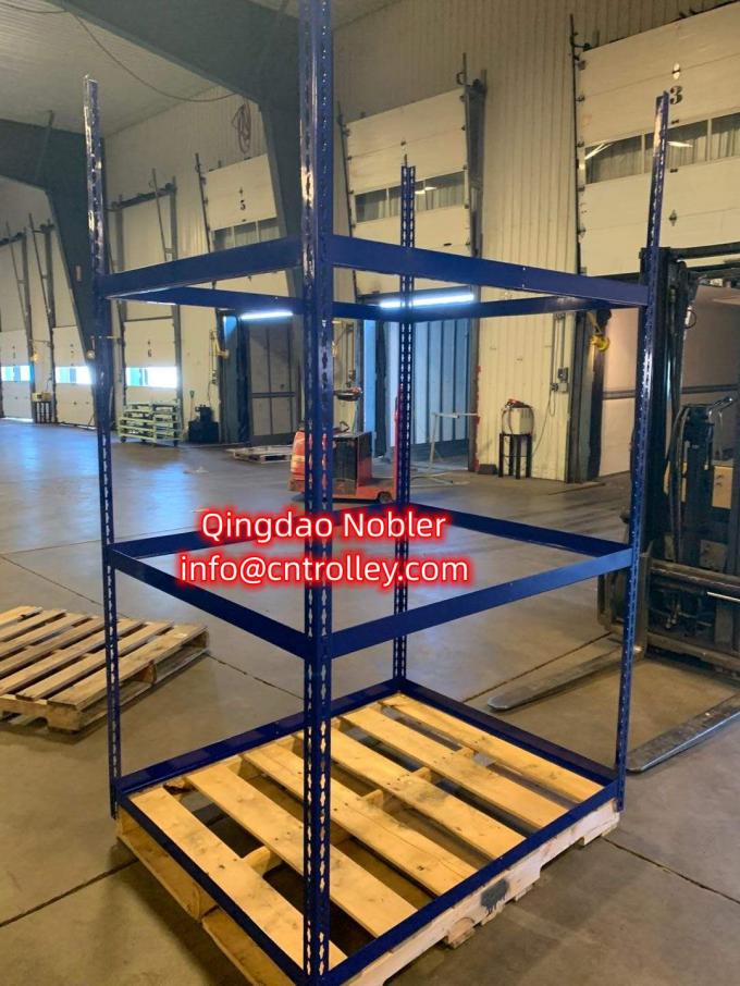 Mild Steel Q235 Ez Container Racks Euro Danish Flower Trolley Powder Coated