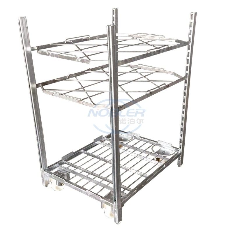 Iron Steel EC Flower Trolley Hot Dip Galvanized With PP Wheel