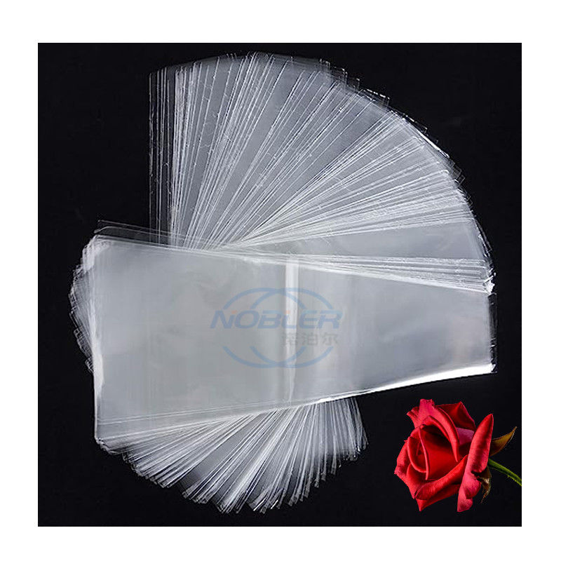 200 Pieces Plastic Flower Bouquet Sleeve Clear Cellophane Bags Rose ...