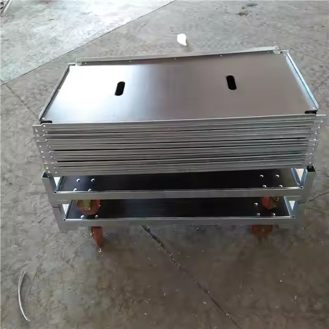 Nylon Wheel Plywood Dutch Flower Trolley Easy To Install