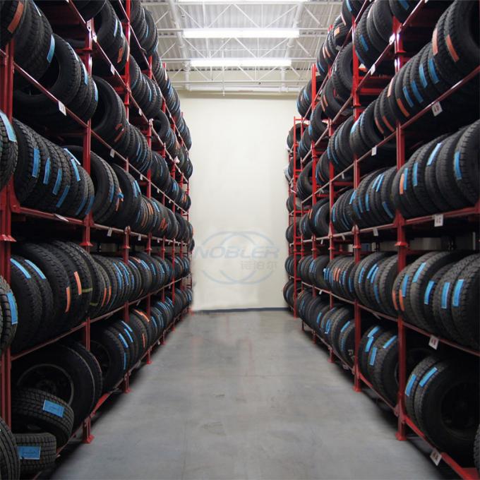 Powder Coating Metal Tire Stacking Rack System Detachable For Forklift