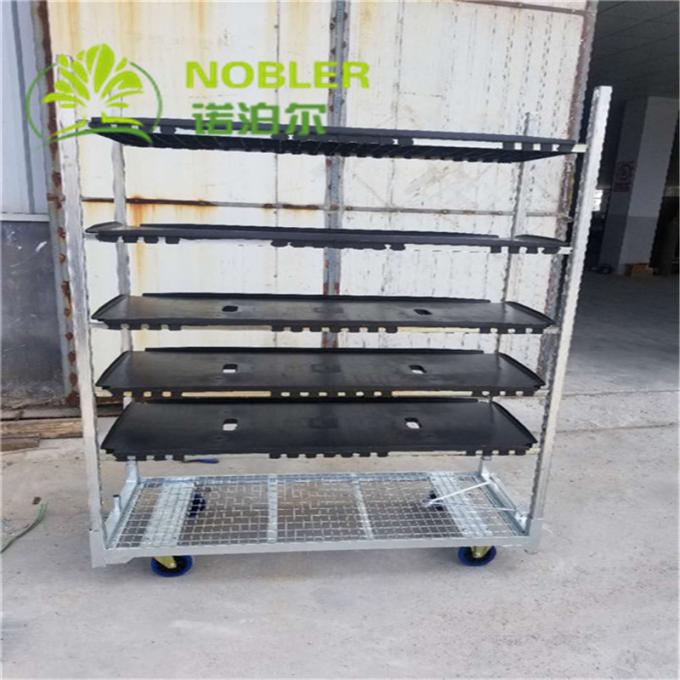 Hot Galvanized Plywood Greenhouse Flower Carts Customized Trolley For ...